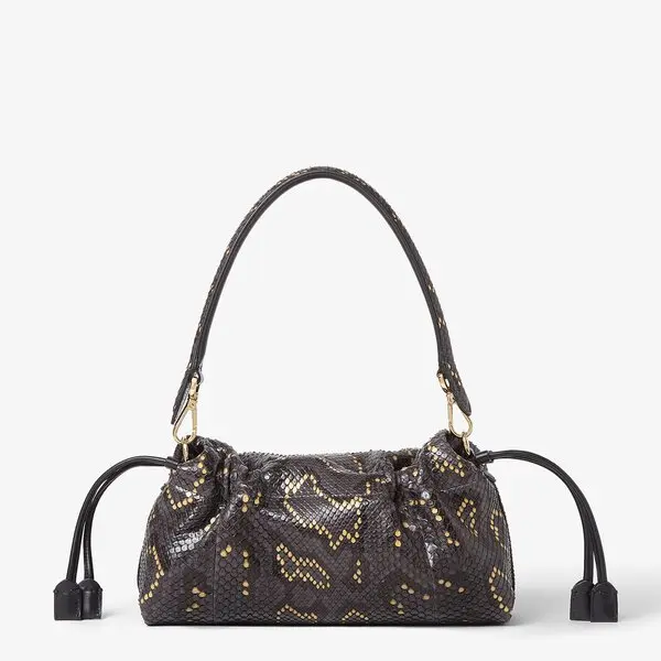 Fendi Baguette® Soft Medium Hand-painted Black Python Bag